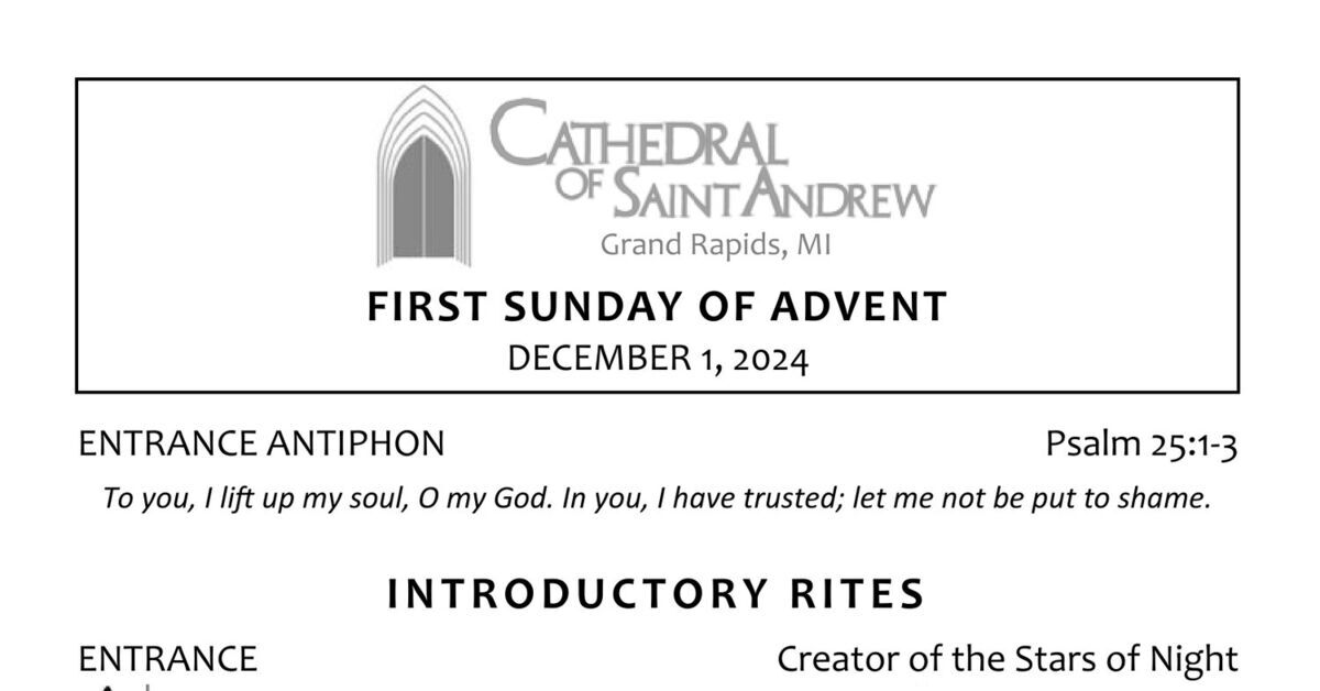 Worship Aid - December 1, 2024, First Sunday of Advent