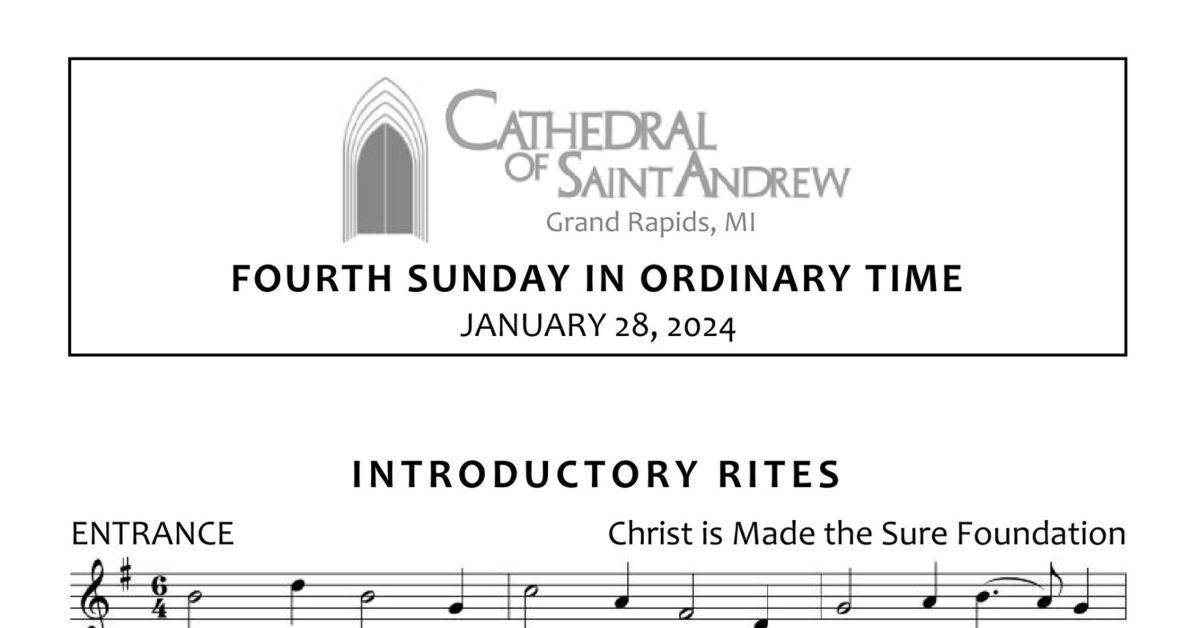 Worship Aids - Jan. 28, 2024, Fourth Sunday in Ordinary Time