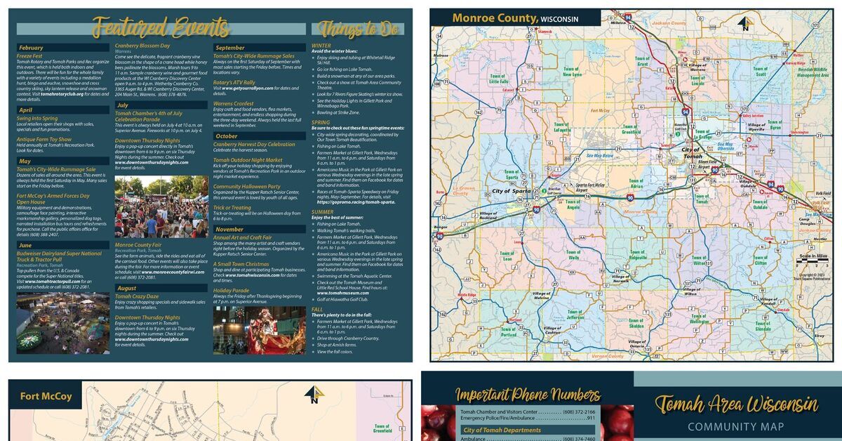 Tomah Area Wisconsin Map