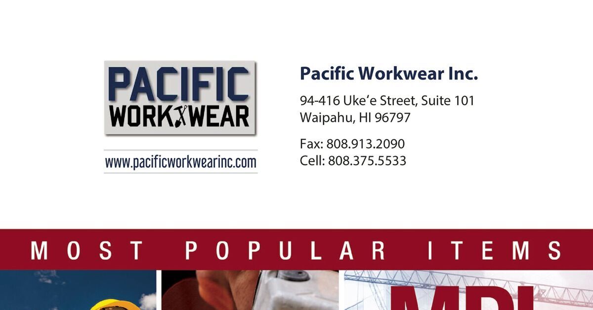 Pacific Workwear 2021 MPI